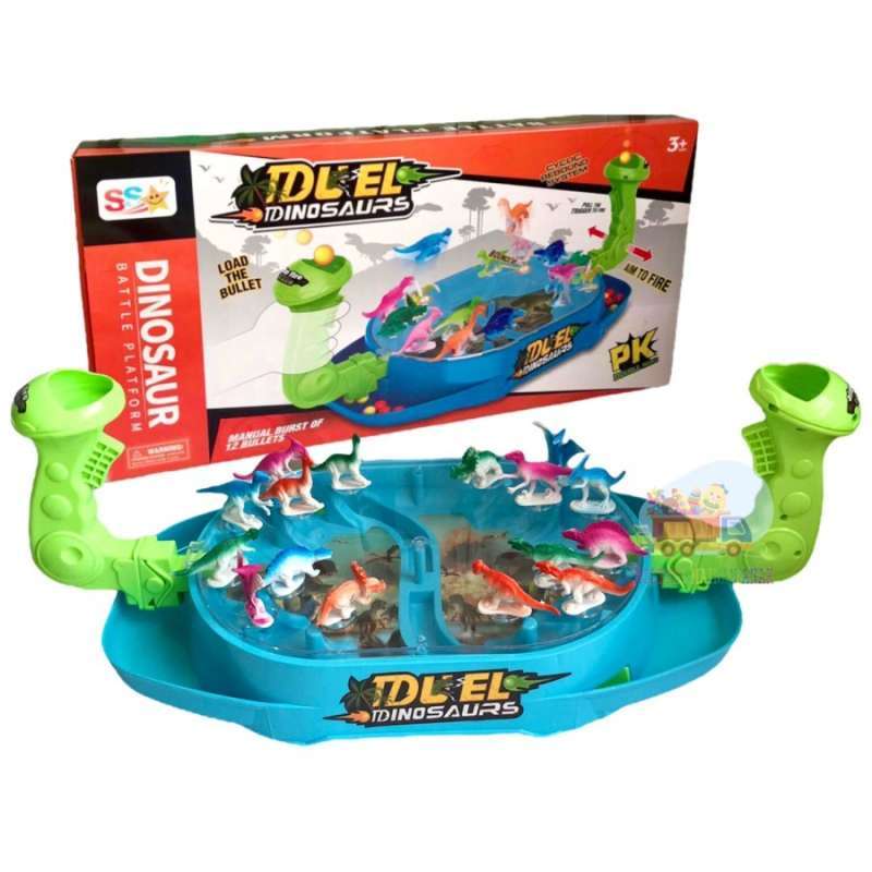 Promo Mainan Duel Dinosaurus & Military Shooting Game Battle Board Dino ...