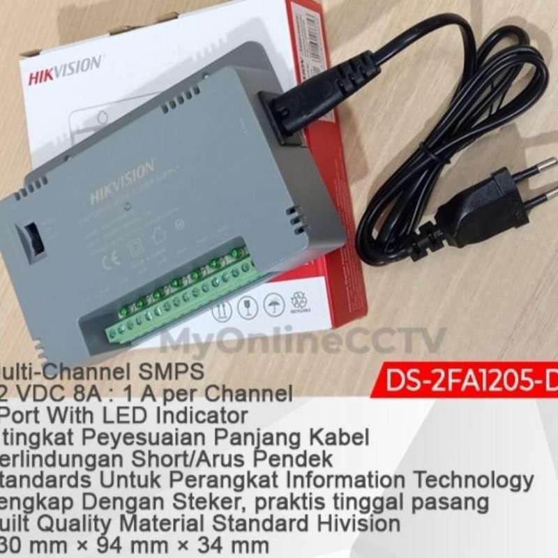 Jual Hikvision Power Supply Ds-2Fa1205-D8 12V 8Ch di Seller Cctvlengkap ...