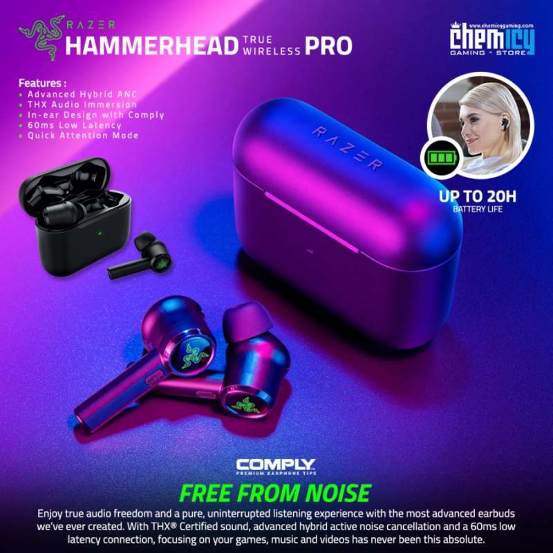 Jual Razer Hammerhead True Wireless TWS Pro Bluetooth Earbuds di Seller ...