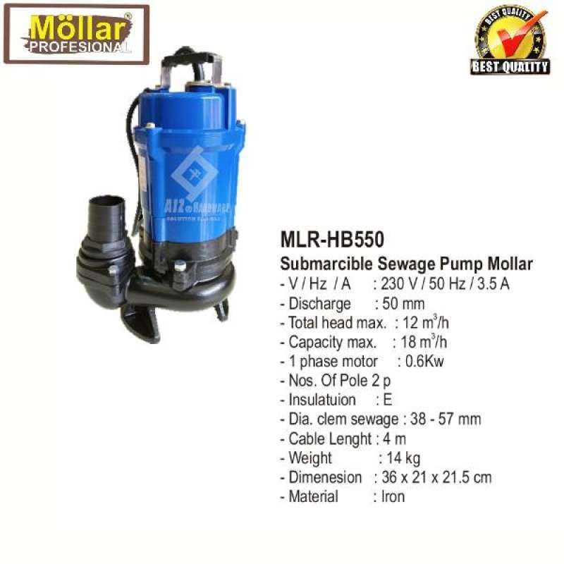 Jual Pompa Celup Sirkulasi Air Kotor Kolam Mollar Sewage Pump - Mlr ...