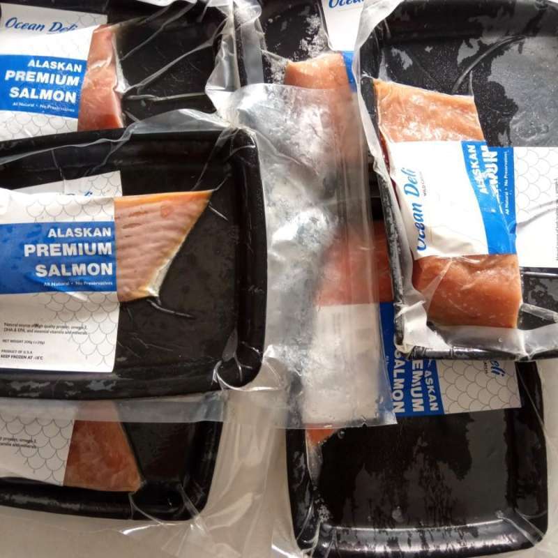 Jual Ikan Salmon Premium Alaska Frozen Seafood 200g Halal Di Seller ...