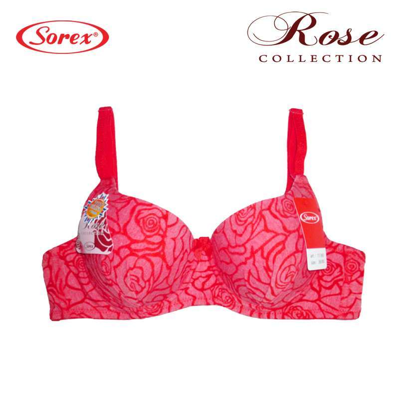 Jual Sorex Bra ¾ Cup Busa Sedang Kawat Kait 2 Setara Cup B Bunga Rose ...