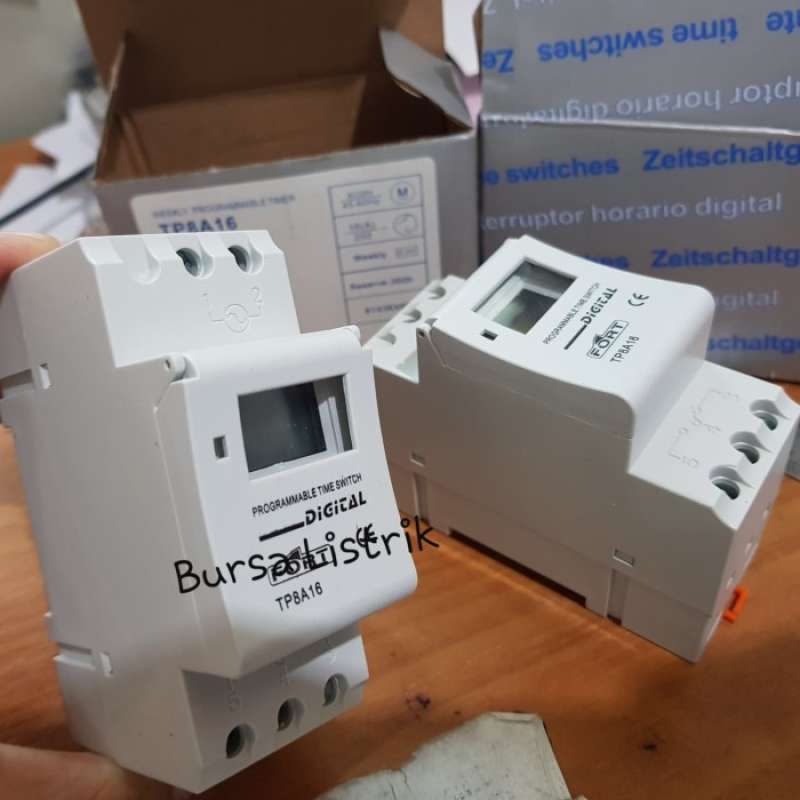 Promo DIGITAL TIMER TP8A16 Weekly Timer ( din rail mounting ) Diskon 48 ...