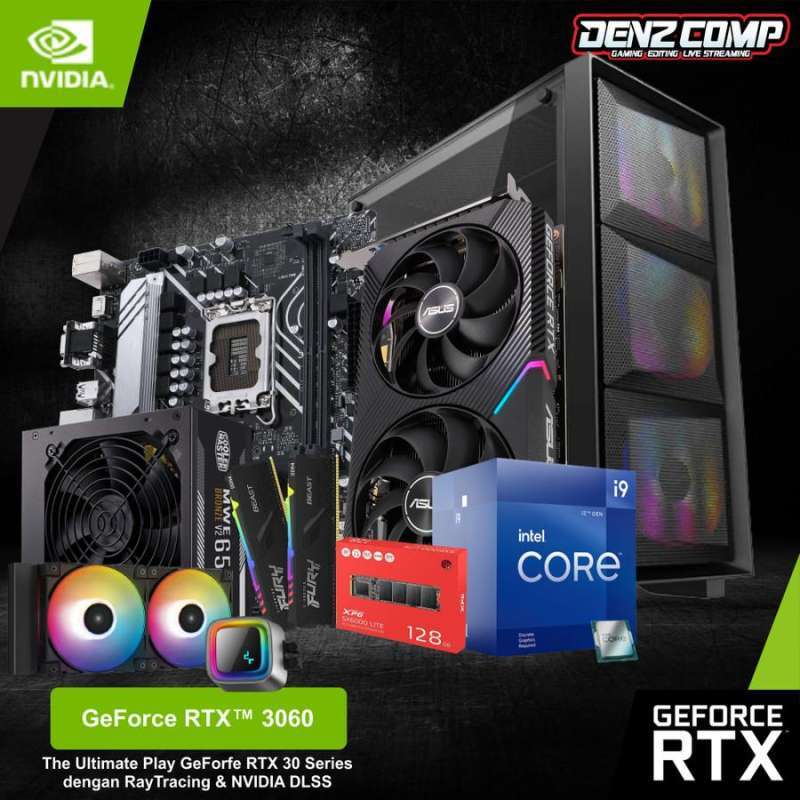 Jual GAMERS PC CREATOR | Intel i9-12900 | RTX 3060 | DDR4 | NVME 128GB - 16GB DUAL 3200 di ...