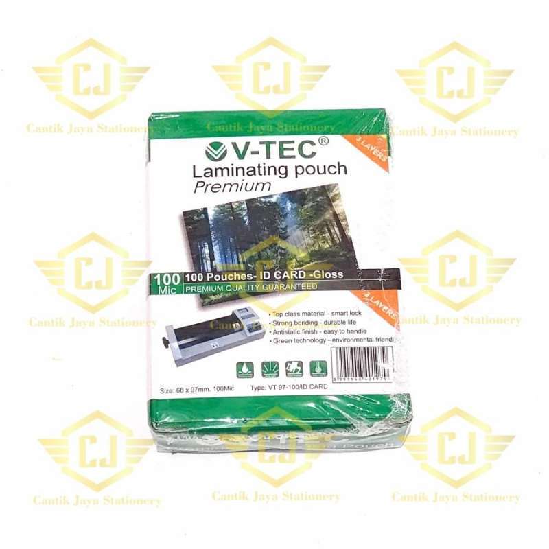Jual Plastik Laminating V-TEC Pouch Film VTEC ID Card KTP 100mic 100's di Seller Cantik Jaya ...