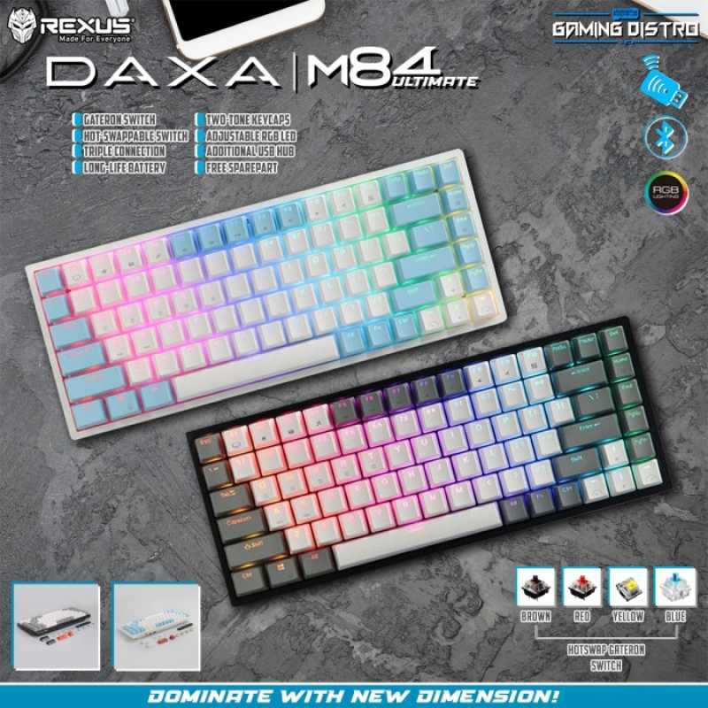 Promo Rexus Daxa M84 Pro Bluetooth Mechanical Keyboard - Rexus Daxa M84 ...