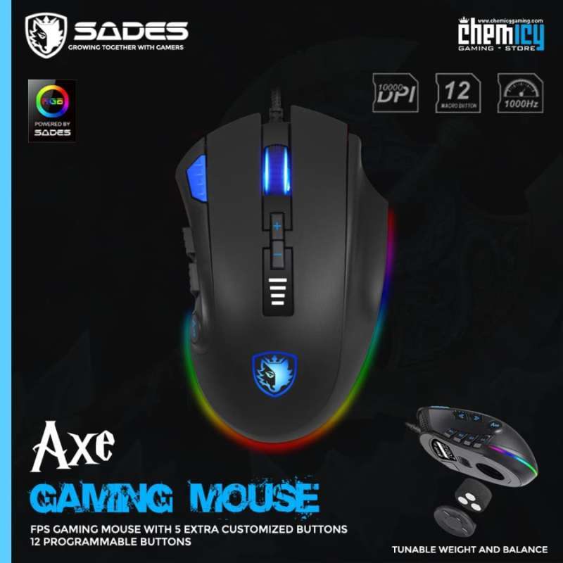 Jual Sades Axe RGB Gaming Mouse di Seller Chemicy Gaming - Mangga Dua ...