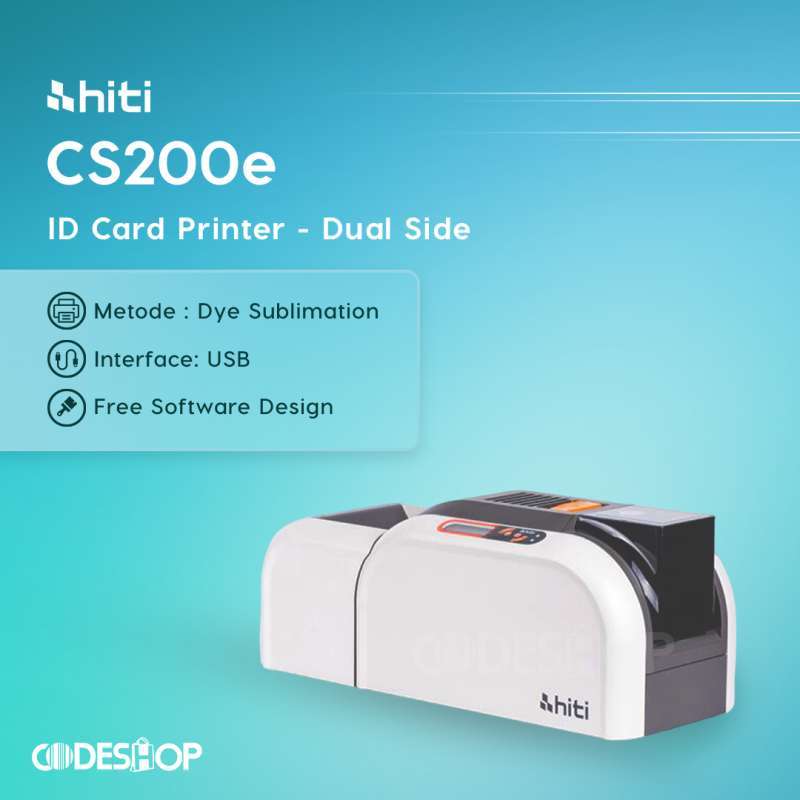 Jual Id Card Printer Hiti Cs-200e Kartu Pvc - Dual Side Usb-300dpi Di ...