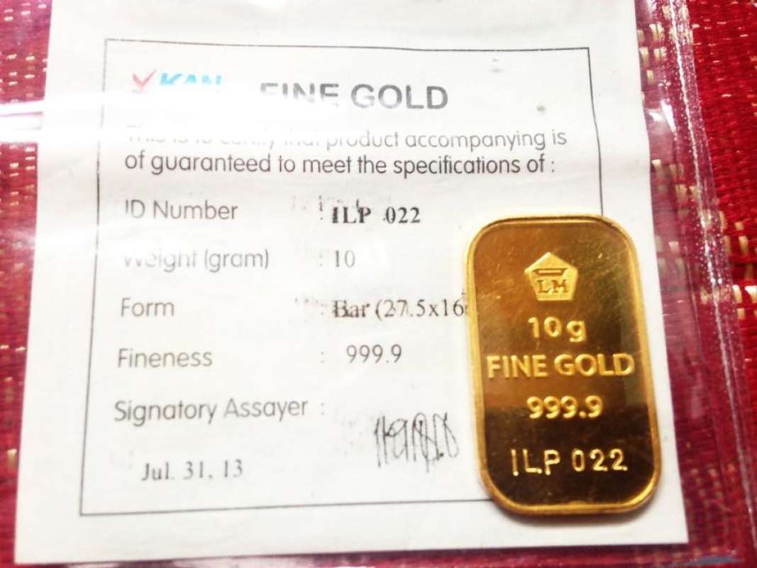 Jual Emas Antam Batangan 10 Gram Sertifikat Resmi Di Seller Radiance ...