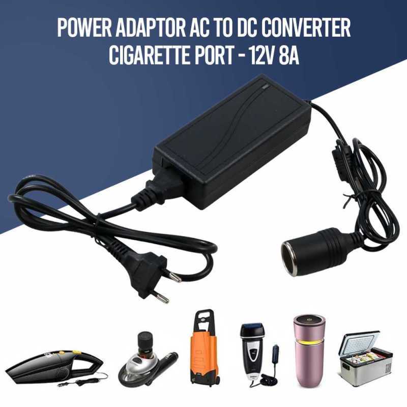 Promo SINO Power Adaptor AC to DC Converter Cigarette Port 12V 8A - 1280 Warna Hitam Diskon 58% ...