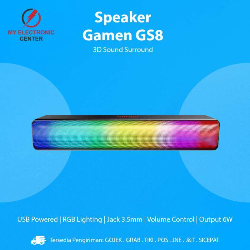 Promo Speaker Gaming Gamen GS8 Soundbar Speaker Komputer PC Laptop HP ...
