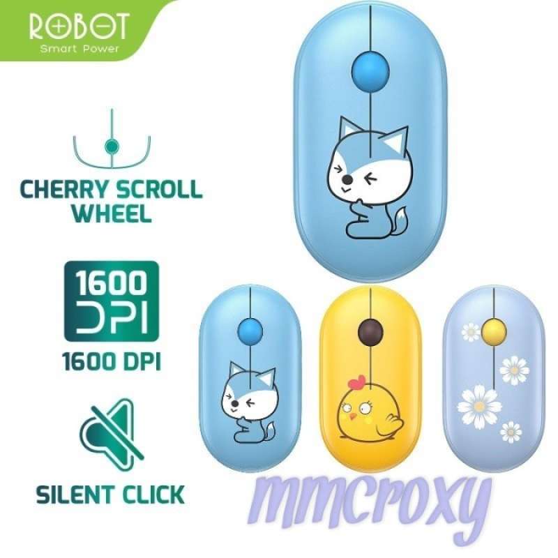 Jual Mouse Robot M230 Wireless Mouse Silent Key Cherry Scroll Wheel di ...