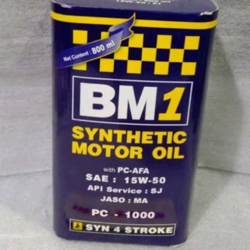 Jual Oli Mesin Motor Bm1 Synthetic Motor Oil Sae 15w-50 800ml Orisinil Asli Di Seller Mqueen ...