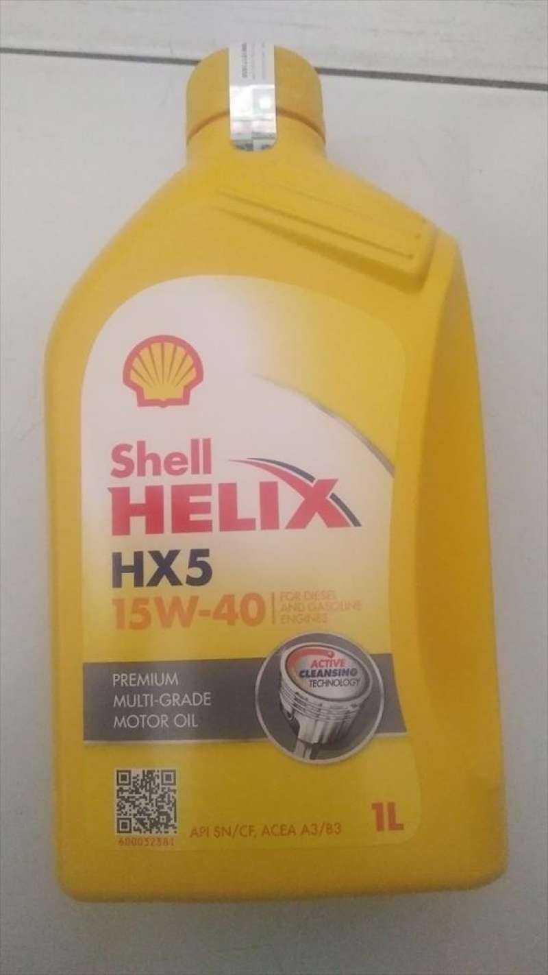 Promo Oli Mesin Mobil Shell Helix Hx5 15W-40 1 Liter Original Barcode ...
