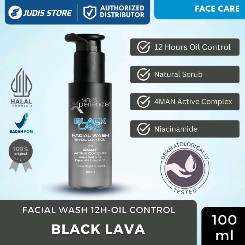 Promo MEN'S Xperience BLACK LAVA Facial Wash 12h Oil Control 100ml ...