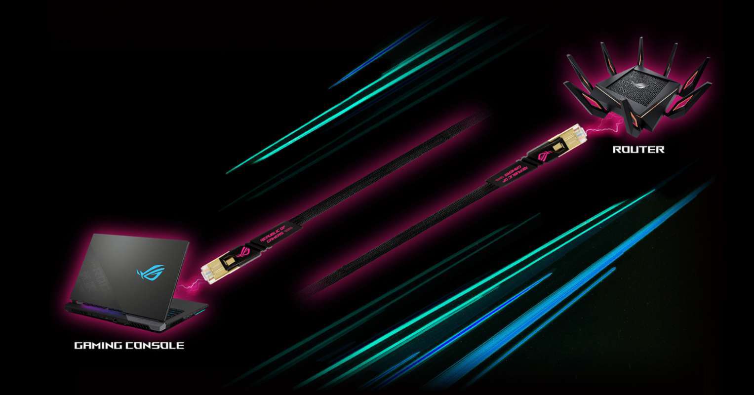 Jual Kabel Ethernet Asus Rog Cable Gaming Router Zoom Cat 7 Original Di ...