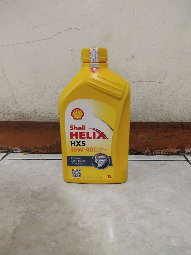 Promo Oli Mesin Shell Helix Hx 5 Hx5 15W-40 1L - 1 Liter Diskon 23% di ...