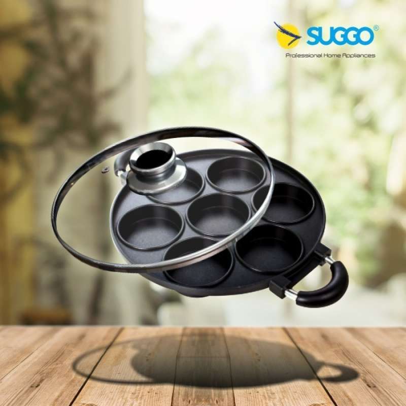 Jual Suggo Cetakan Kue Lumpur 7 Lubang Datar Anti Lengket Teflon Tebal ...