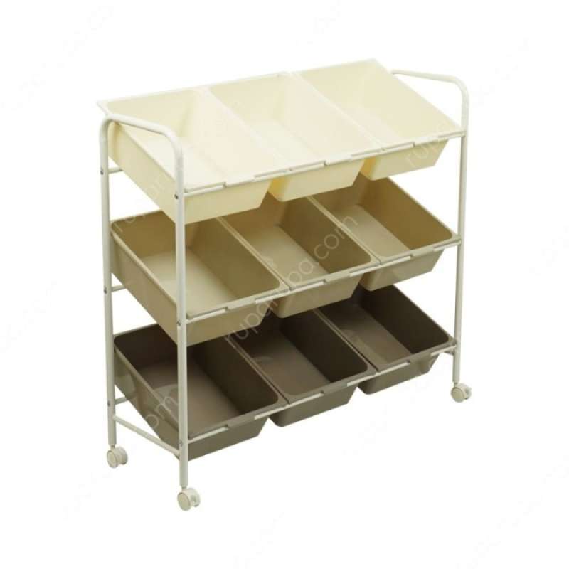 Promo Informa Rak Mainan Roda Rak Troli 3 Tingkat Dengan 9 Ruang ...