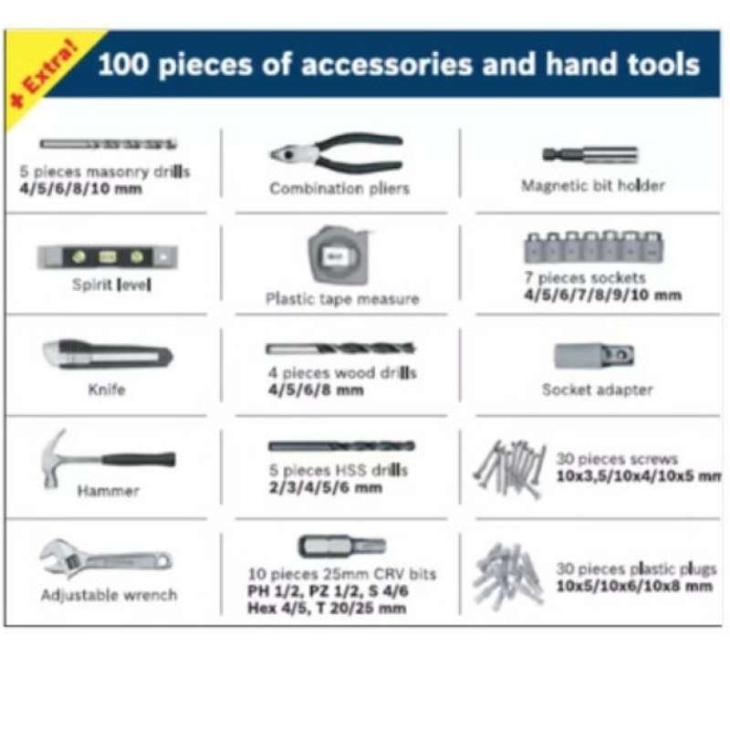 Jual Bor Tembok Set Bosch GSB 500 RE Complete di Seller Ponda Store ...