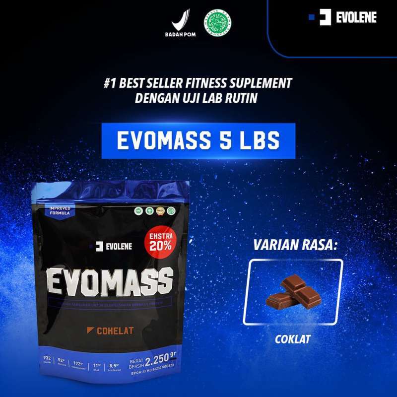 Jual Evomass Coklat 5 Lbs 2.25 Kg Evolene - Suplemen Fitness - Suplemen ...
