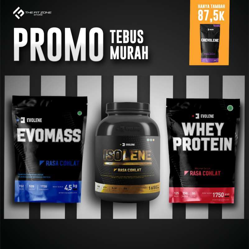 Jual Evolene Evomass, Evowhey, Isolene (promo Tebus Murah Crevolene) Di ...