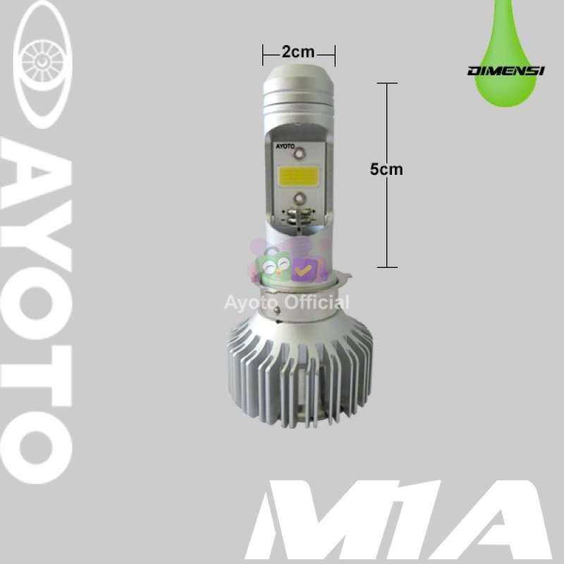 Promo Deskripsi Lampu LED Utama Motor Bebek Matic AYOTO M1A H6 AC DC ...