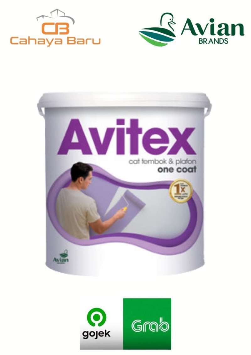 Promo Avitex One Coat Cat Tembok & Plafon 5 Kg White Diskon 23% Di ...