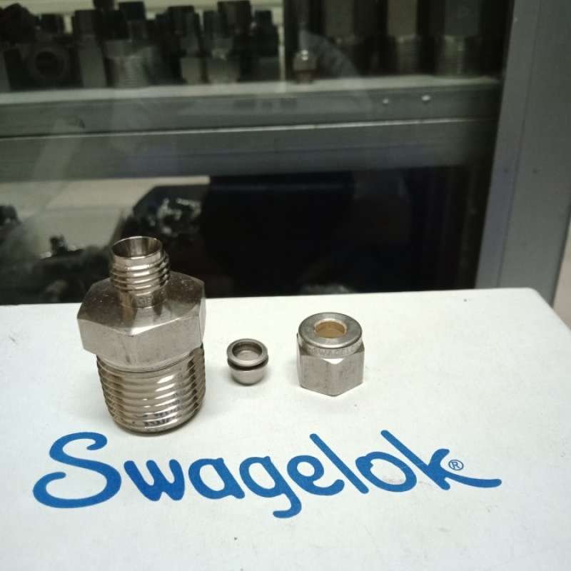 Jual MALE CONNECTOR SWAGELOK, 1/4 IN. TUBE OD X 1/2 IN. MALE NPT SS316 di Seller Umar Store Tick ...