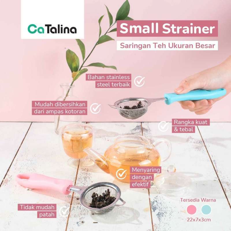 Jual Saringan Teh Kecil Catalina Tea Infuser Stainless Peralatan Dapur Tea Strainer Di Seller ...