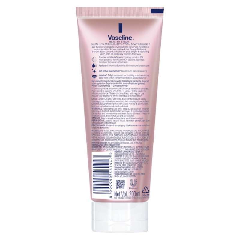 Jual Vaseline Gluta-hya Dewi Radiance 200 Ml Di Seller Halo Mart ...
