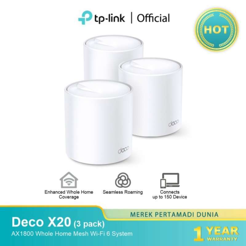Jual TP-LINK DECO X20 3 PACK AX1800 Whole Home Mesh Wi-Fi 6 System di ...