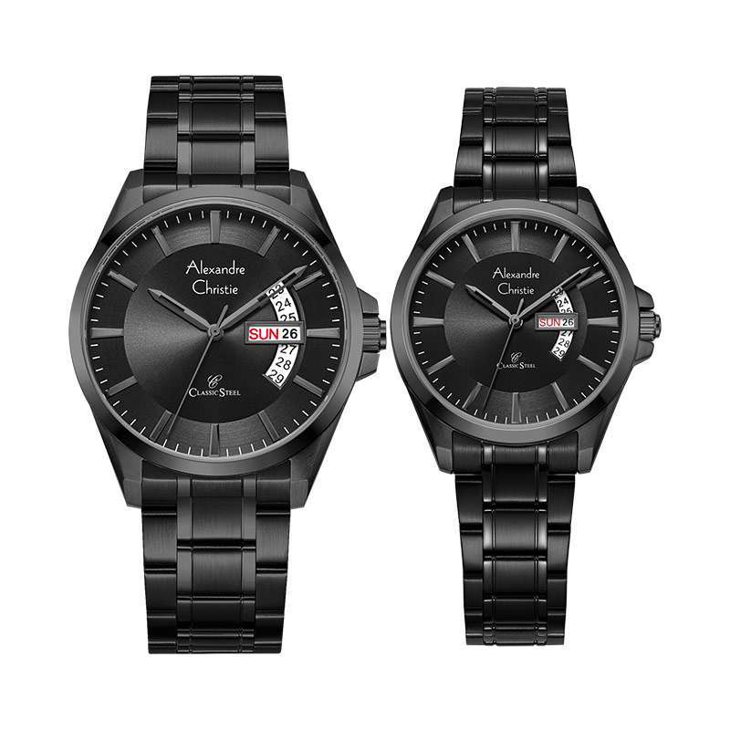 Promo Jam Tangan Couple Alexandre Christie Classic Steel AC 8680 BIPBA ...