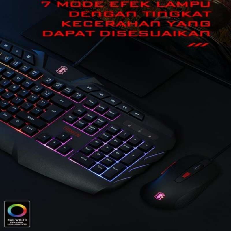 Promo Gamen Station Professional Gaming Mouse & Keyboard Combo 3200 Dpi ...