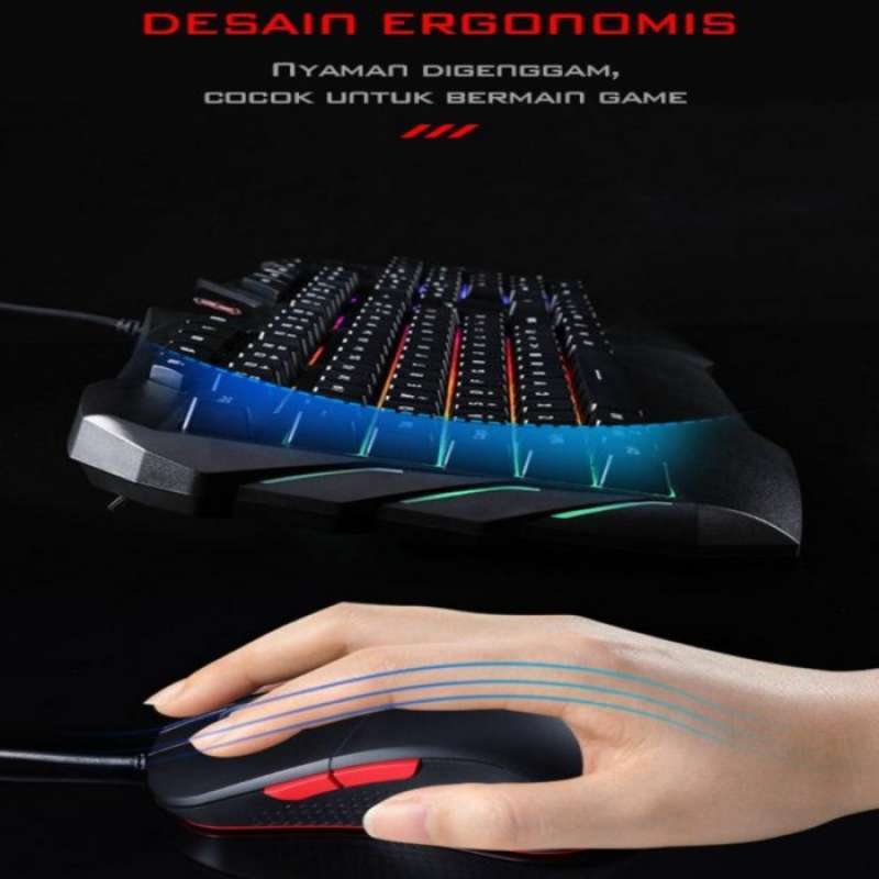 Promo Gamen Station Professional Gaming Mouse & Keyboard Combo 3200 Dpi ...