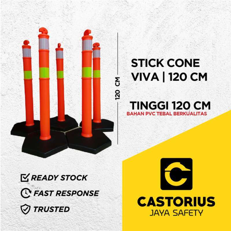 Promo Stick Cone Viva 120cm Stick Cone Traffic Jalan Tapak Plastik ...