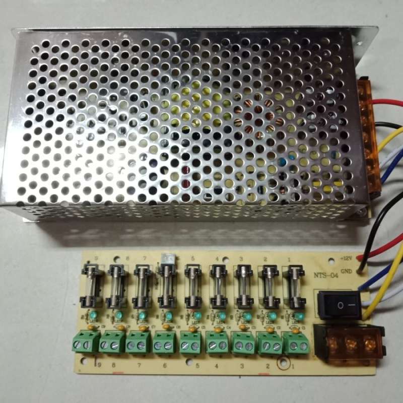 Promo CCTV Power Supply Modul 12V 10A + Fuse Divider Modul Diskon 23% ...