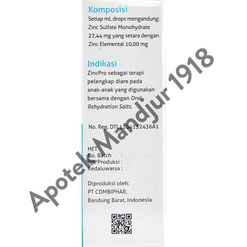 Jual Zincpro Drop 15 Ml - Pelengkap Pengobatan Diare Anak Di Seller ...