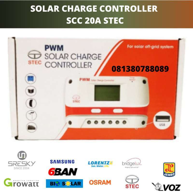 Promo Controller 20 A Merek Stec 12/24v Sistem Digital Scc 10a Diskon ...