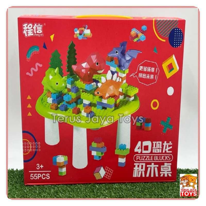 Jual Mainan Edukasi Anak Building Block Dinosaurus Bongkar pasang Murah ...