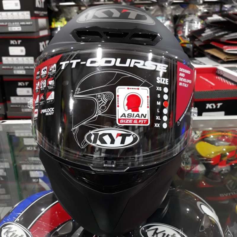 Jual Helm Kyt Tt Course Plain Black Matt Di Seller Cen Store ...
