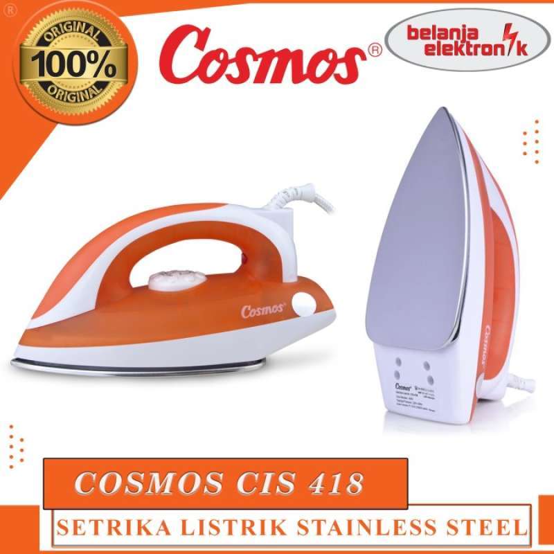 Promo Setrika Gosokan Listrik 400 Watt Cosmos Cis 418 Stainless Diskon ...