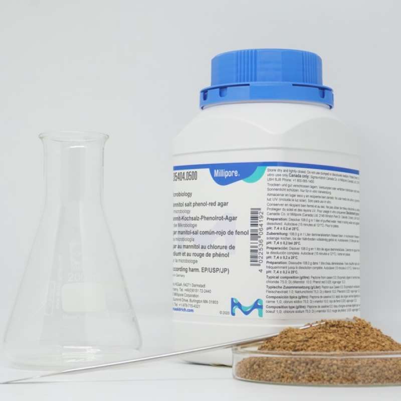 Jual Mannitol Salt Phenol-red Agar|merck|1.05404.0500|microbiology|500g ...