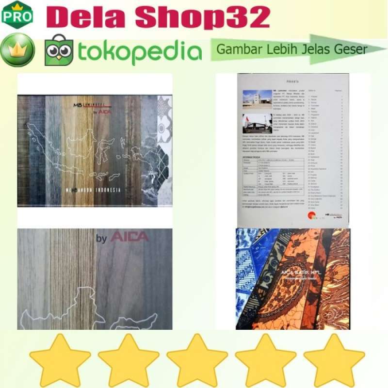 Promo Qg9C6 Buku Katalog Catalogue Sample Chip Hpl Aica Laminate Mb ...
