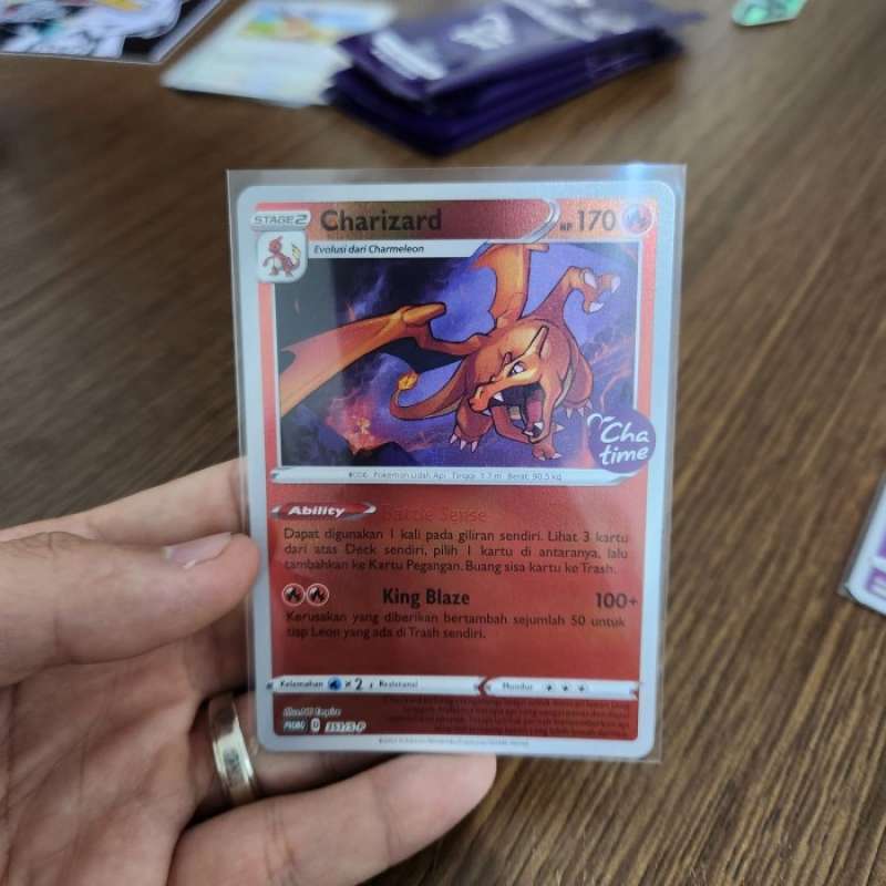 Promo Pokemon TCG Indonesia - Pokemon Chatime Promo Charizard Hologram ...