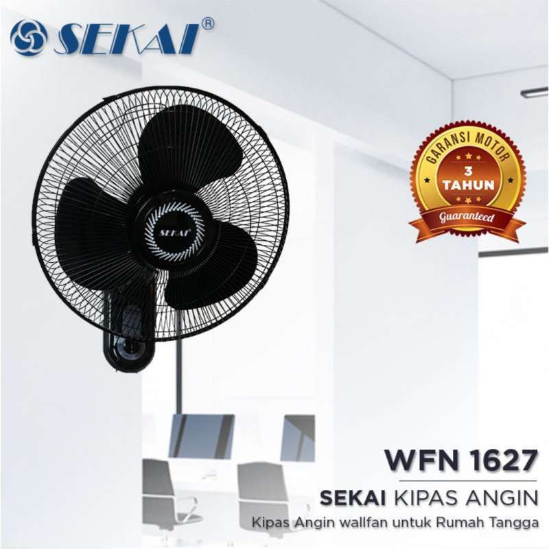 Jual KIPAS ANGIN DINDING 16 INCH SEKAI WF-1627 WALL FAN SEKAI 16 INCH - Hitam di Seller MULIA ...