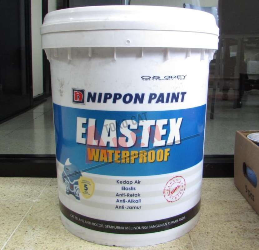 Jual NIPPON PAINT ELASTEX WATERPROOF 25KG - STILLETO GRAY / CAT ANTI ...