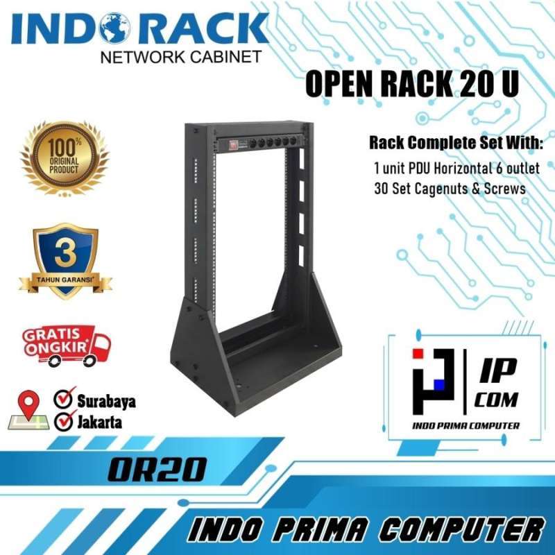 Jual rack server indorack open rack 20U rackmount di Seller JAVA POWER ...