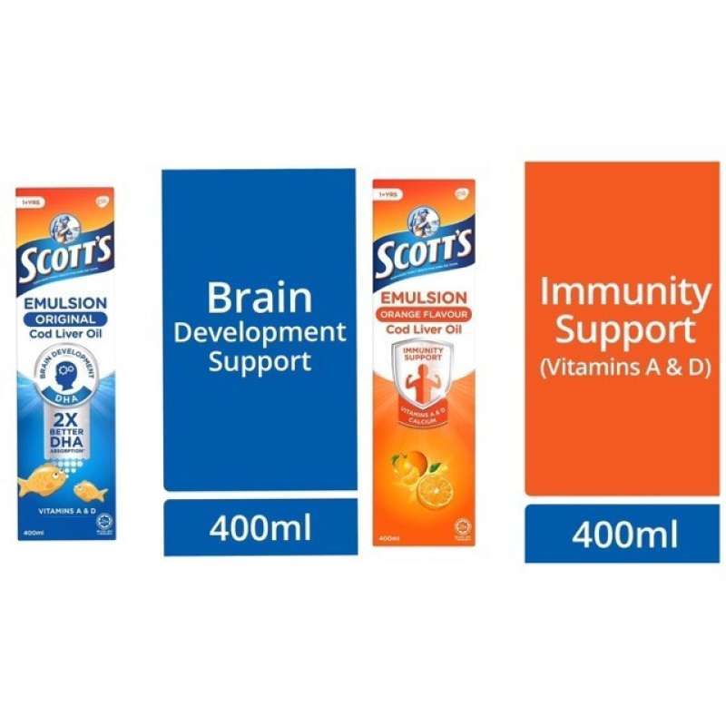 Promo SCOTTS EMULSION COD LIVER OIL MALAYSIA SINGAPORE - MINYAK IKAN ...
