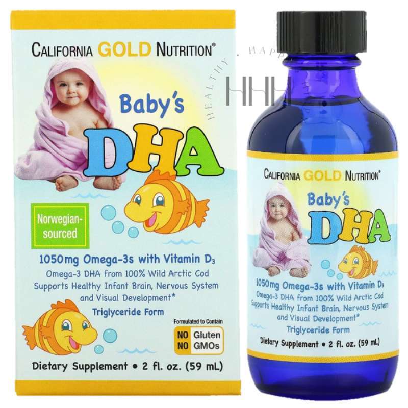 Jual California Gold Nutrition Baby's Dha 1050mg Omega-3s Vitamin D3 ...
